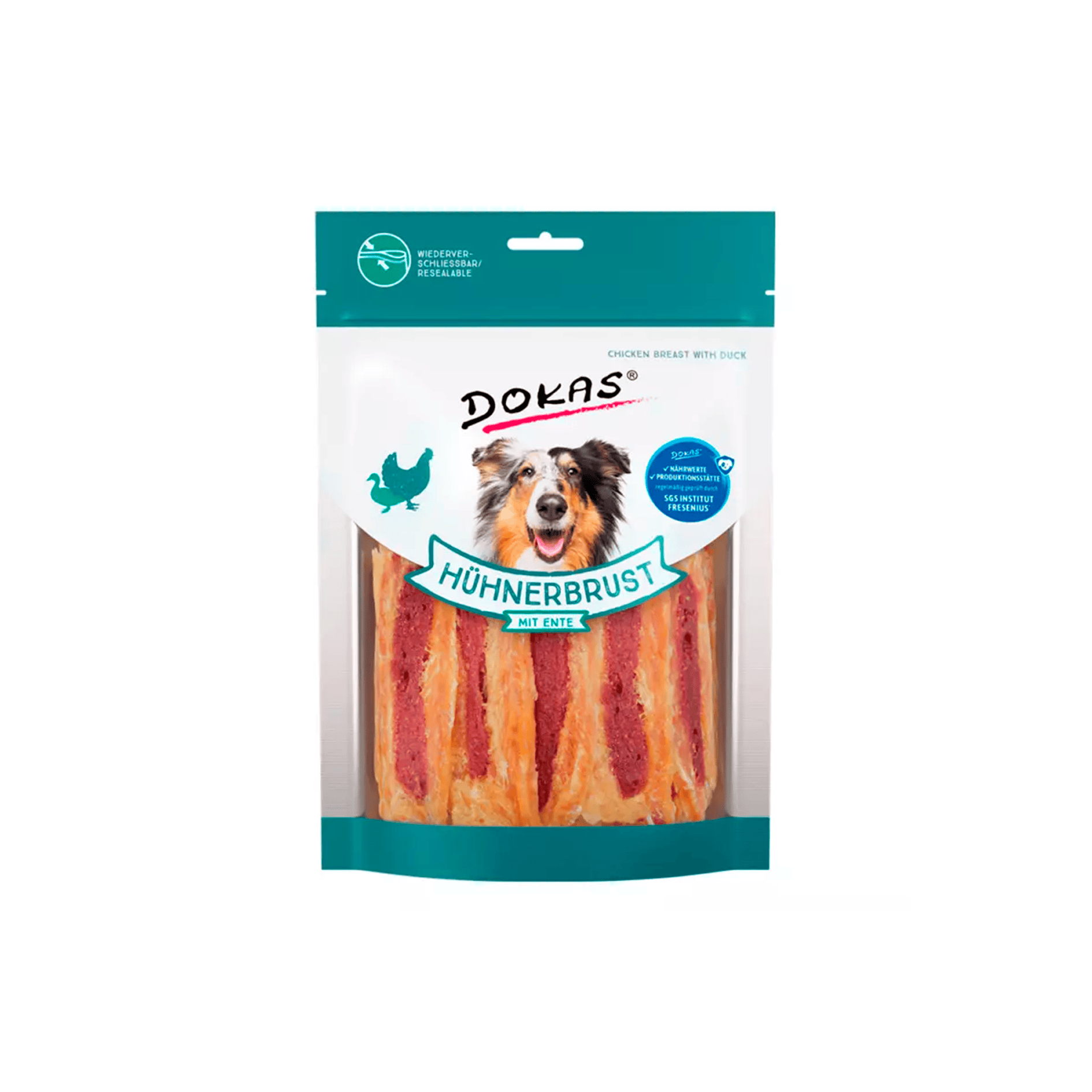 Kandovet - Dokas tiras de pechuga de pollo con pato 220Gr