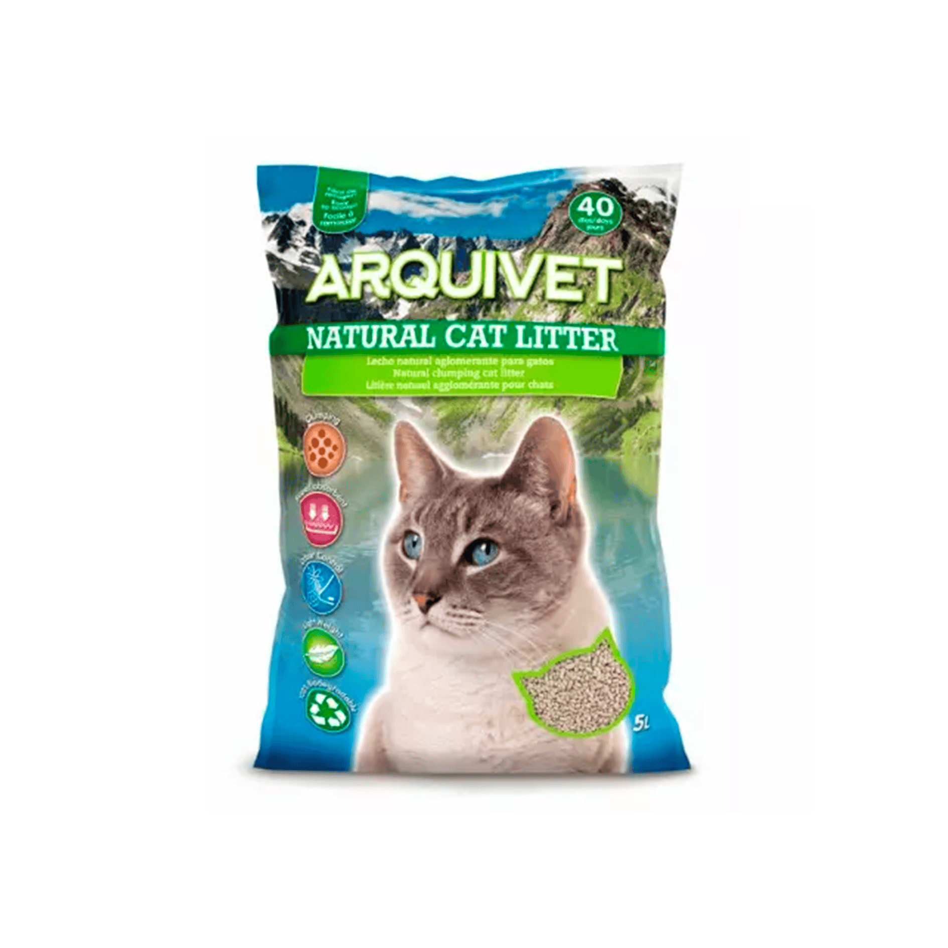 Kandovet - Arena natural cat litter arquivet 5L