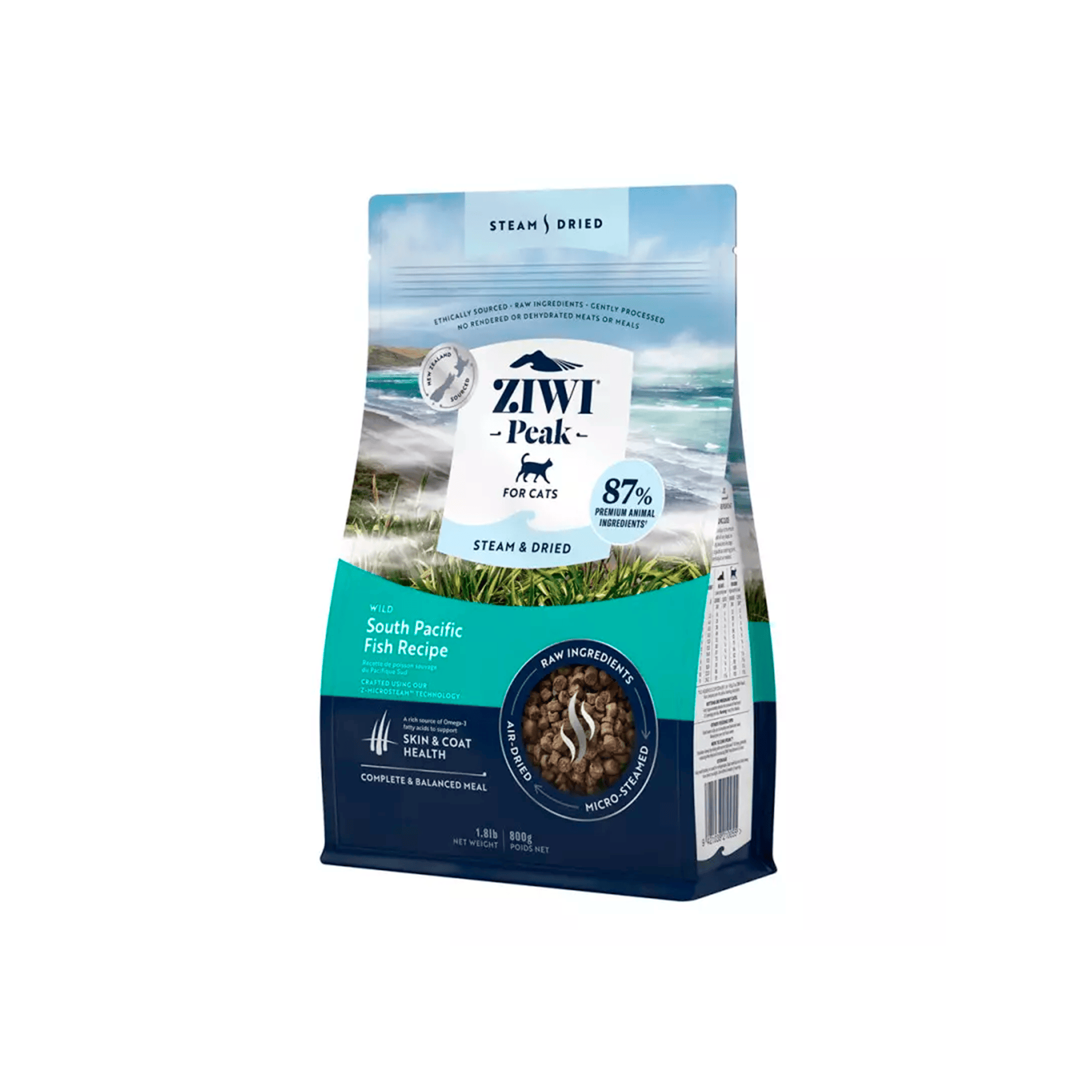 Kandovet - Ziwipeak gato steam y dried pescado 800gr – 2.2Kg