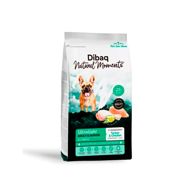 Kandovet - Dibaq natural moments ultralight pavo y pollo 2 – 12Kg